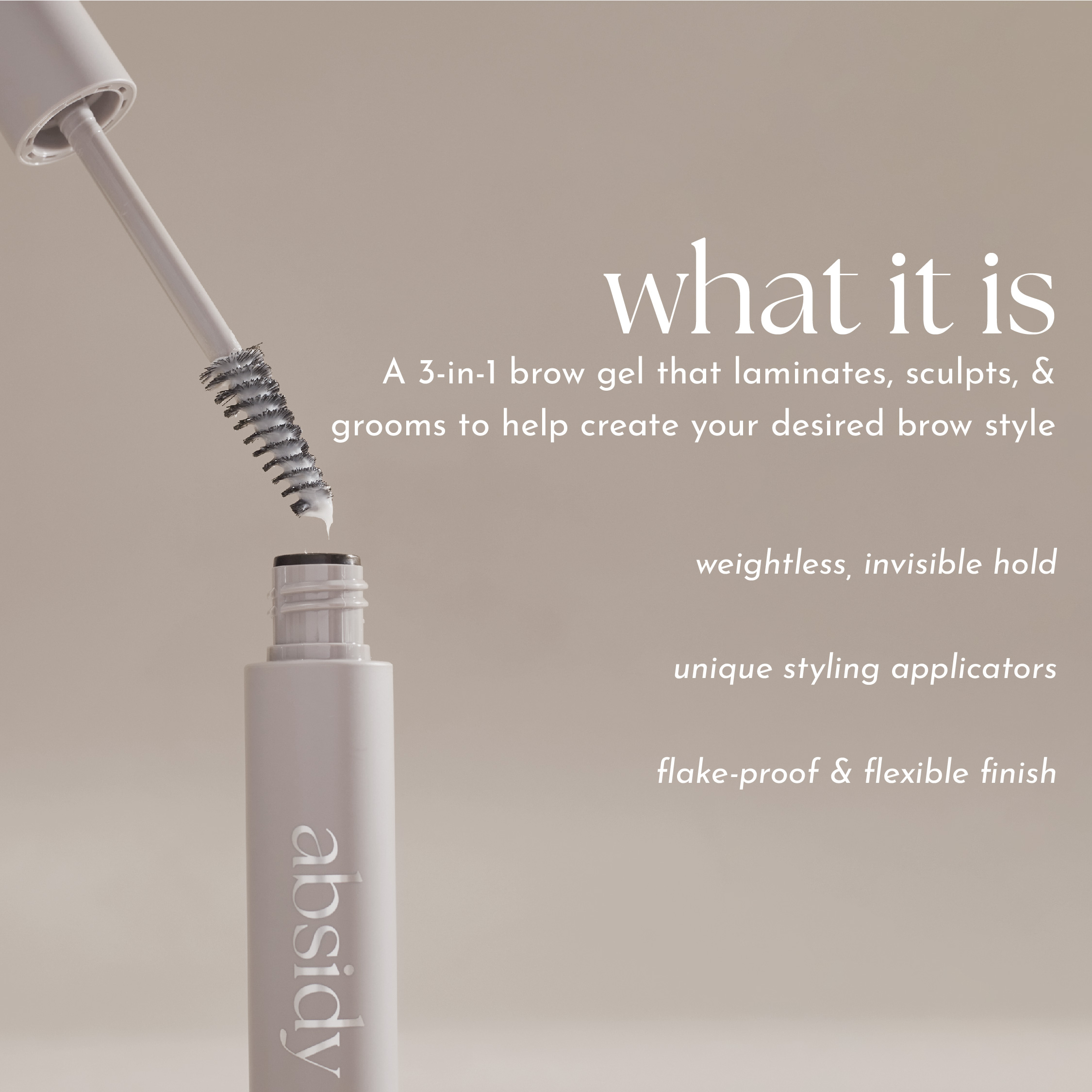 Absidy Sculpt & Hold Multi-Peptide Laminating 3in1 Brow Gel Clear ...