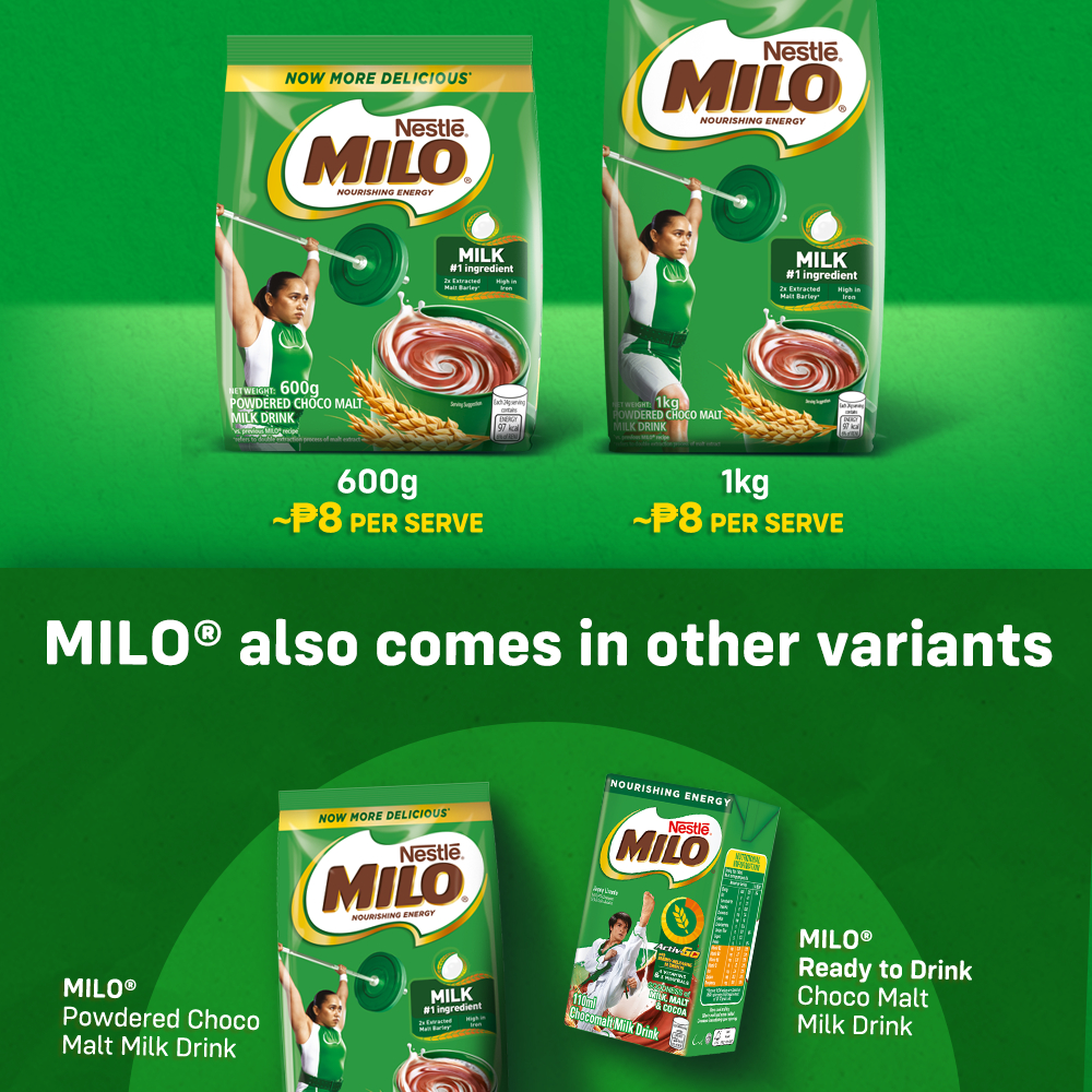 [BUY 3 GET 1] Milo Powdered Choco Malt Milk Drink 24g - Pack of 36 ...