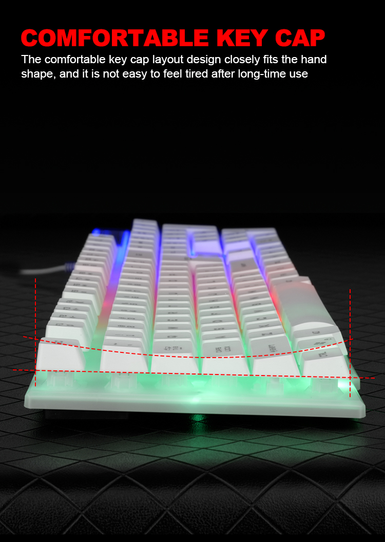 Inplay STX200 Keyboard Mouse Set Rainbow RGB Suspended Backlit Gaming ...