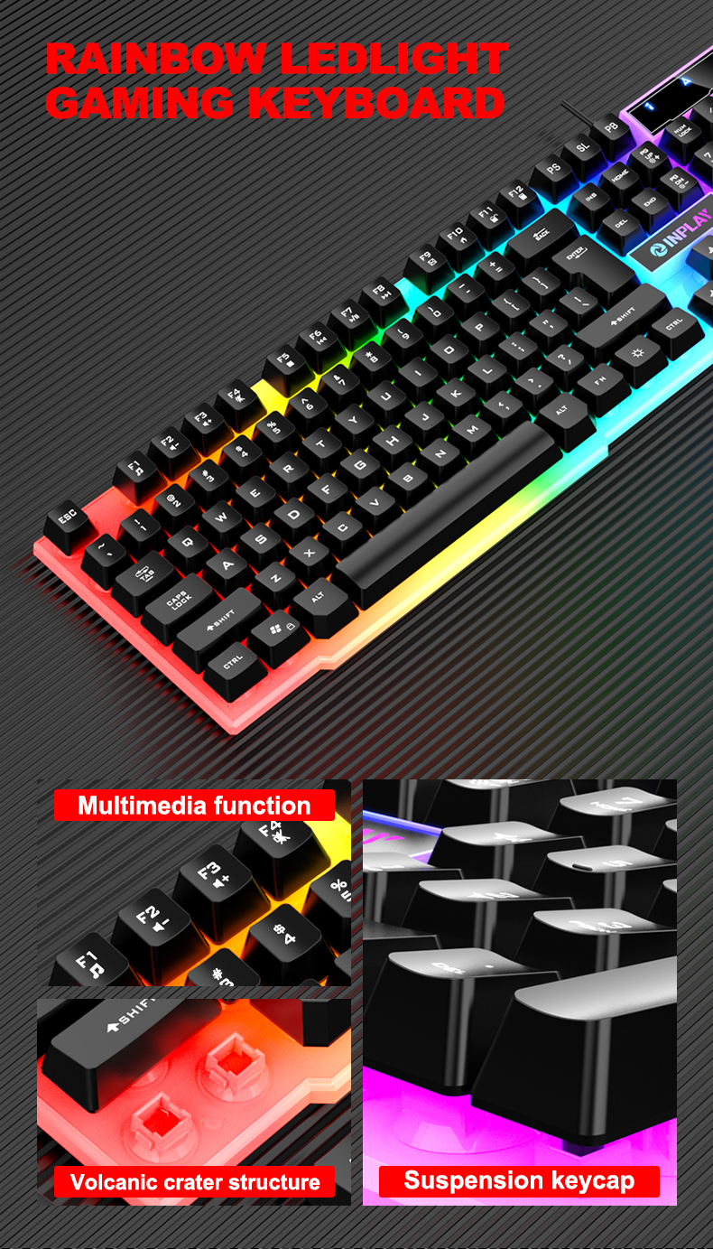 Inplay STX240 RGB Gaming Keyboard Mouse Set With Headset Mouse Pad ...