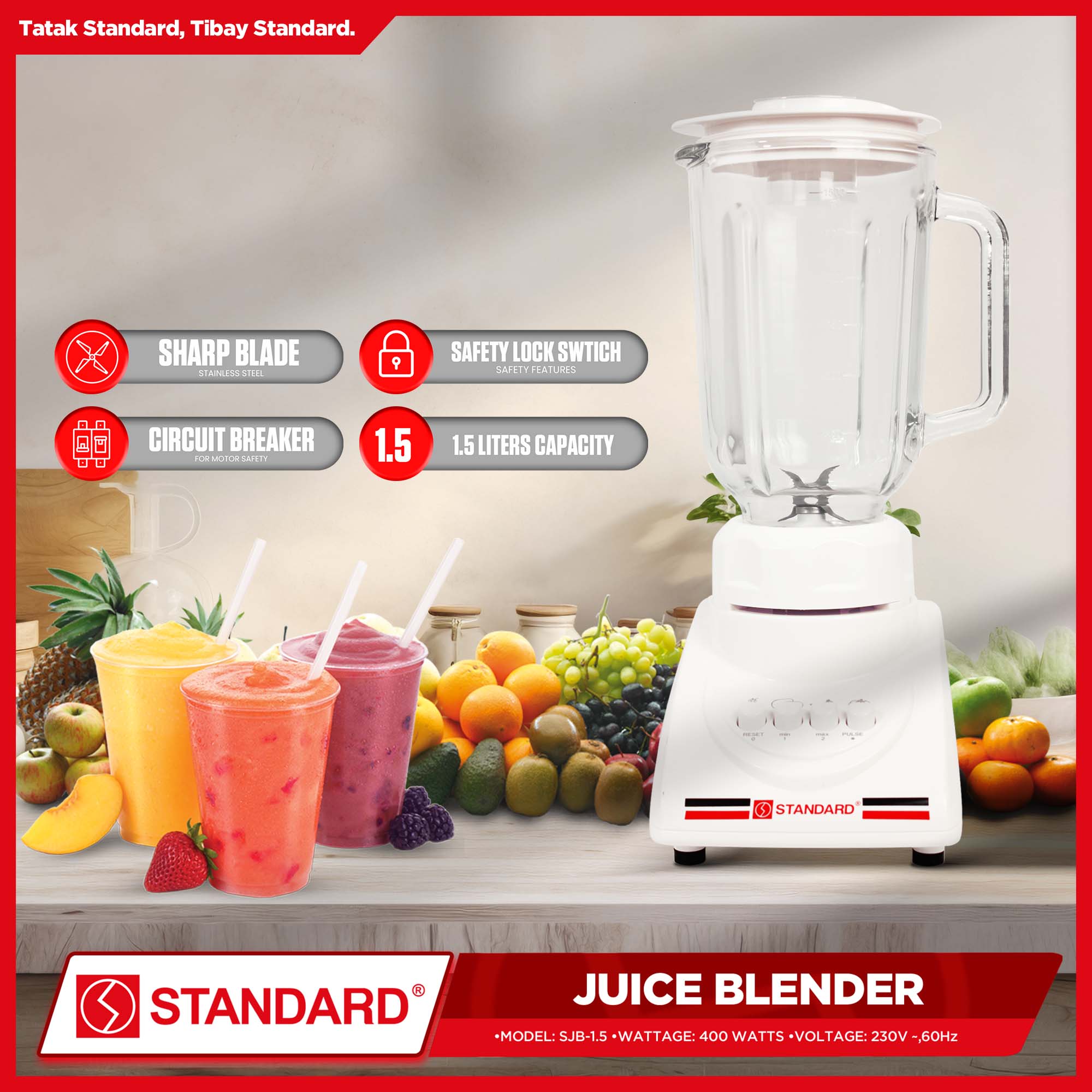 Standard Blender 1.5L ( SJB-1.5L) | Shopee Philippines