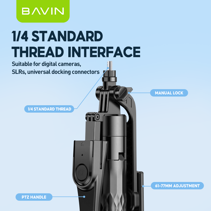 BAVIN P16 Portable Multi-Functional Selfie Stick Tripod Stand 360 ...