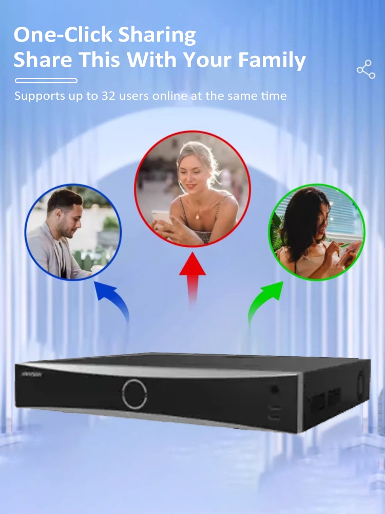 Hikvision 4CH 8CH 16CH 32CH CCTV NVR 4K IP camera NVR H.265+ video ...