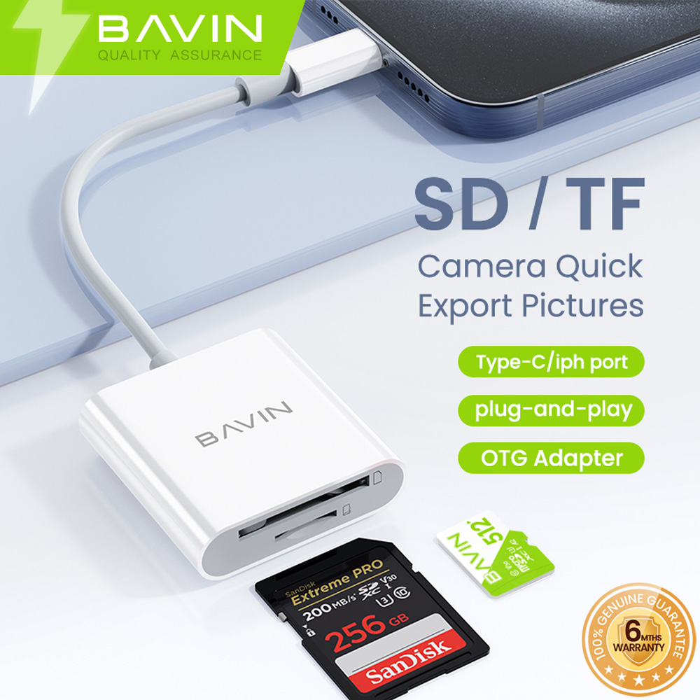 BAVIN O34 / O38 2in1 OTG Card Reader Adapter for TF Card/Memory Micro ...