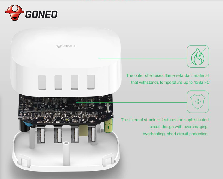 BULL USB Charging Station GN-USU2000 4 USB Port | Shopee Philippines