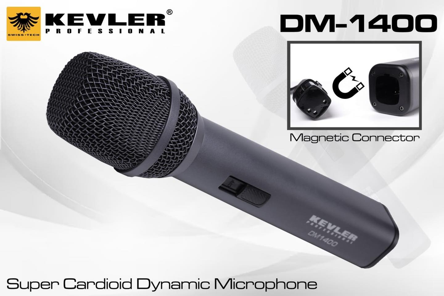 Kevler by Winland DM-1400 Super Cardioid Dynamic Microphone Magnetic ...