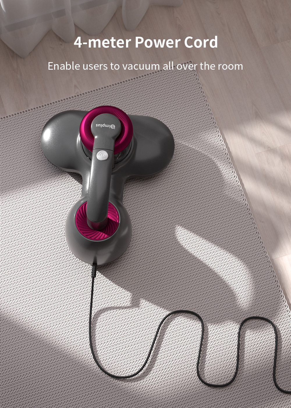 Simplus Dust Mite Vacuum Cleaner With UV Light For Bed and Sofa 14000Pa Suction Power | Shopee ...