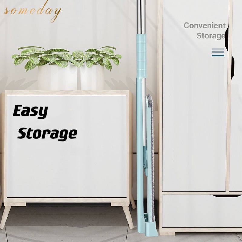 CHIT 360° Rotating Floor Mop Hand-Free Wash Flat Mop Microfiber Squeeze ...