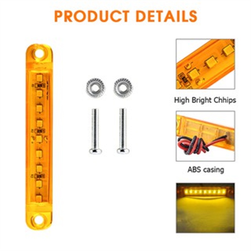 Car Truck Marker Track Side 9 LED Signal Light 24V Trailer Light ...