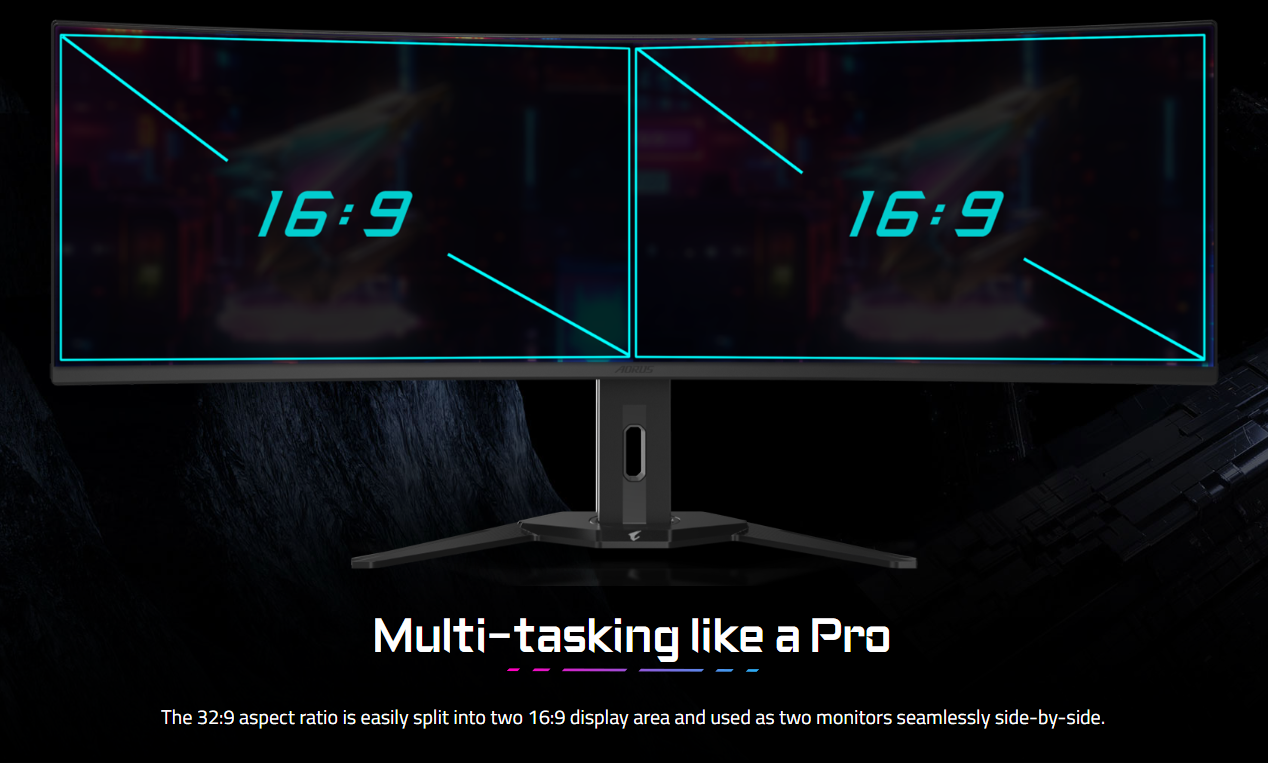 Itw | Gigabyte Gaming Monitor 49"(5120 x 1440 DQHD) / 144Hz / OLED / 0 ...