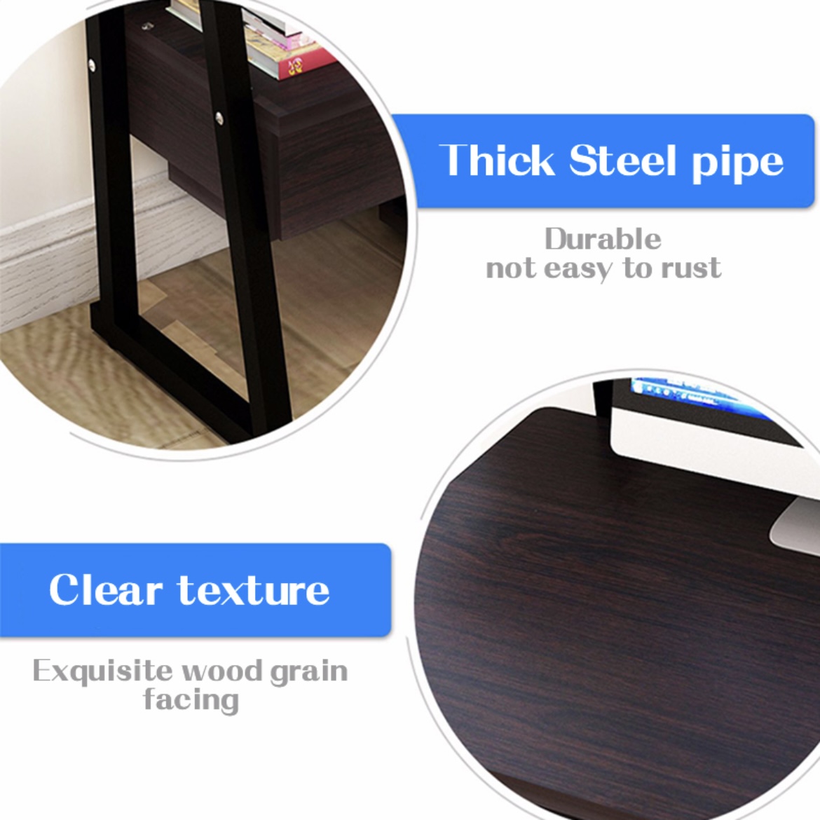 Computer desk family study writing desk with keyboard board bedside ...