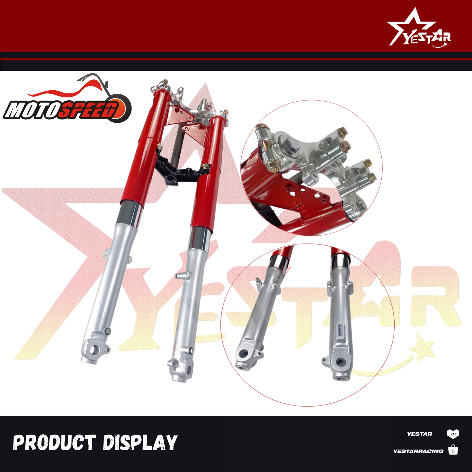 Yestar Racing 1 Set Honda TMX Front shock T POST assembly Motorcycle ...