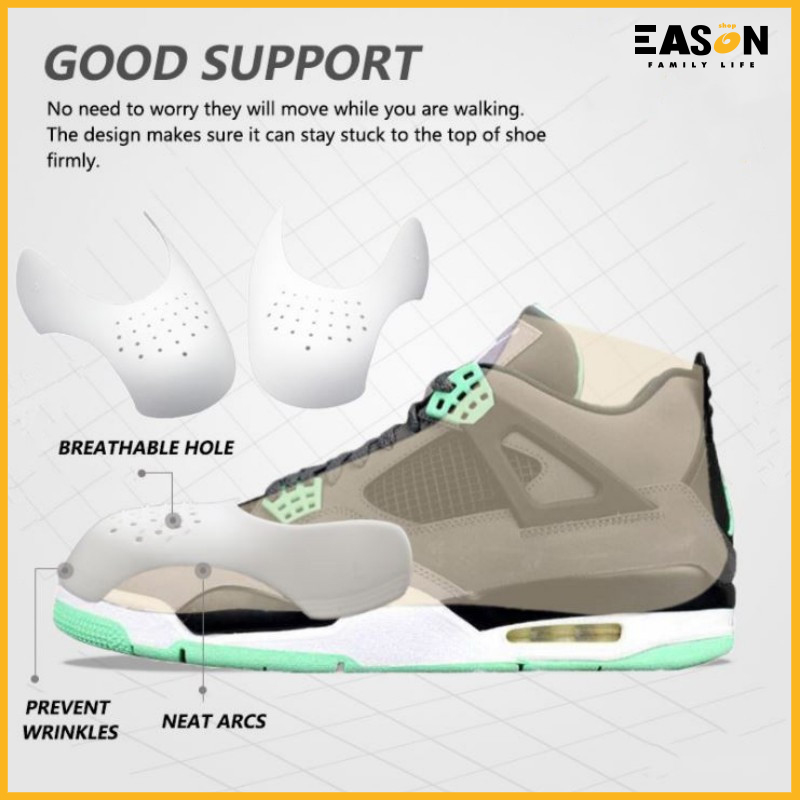 EasonShop 1Pair Shoes Anti Crease Protection Sneakers Toe Caps Anti ...