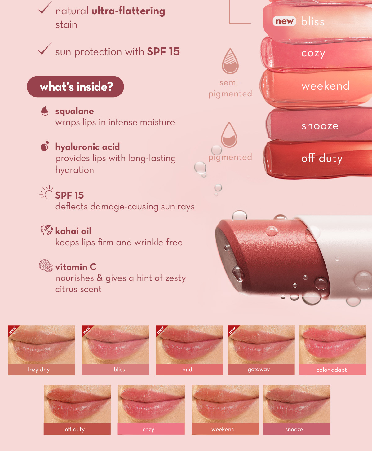 Happy Skin Lip Slip in Getaway [Weightless Balmy Lip Tint] | Shopee ...