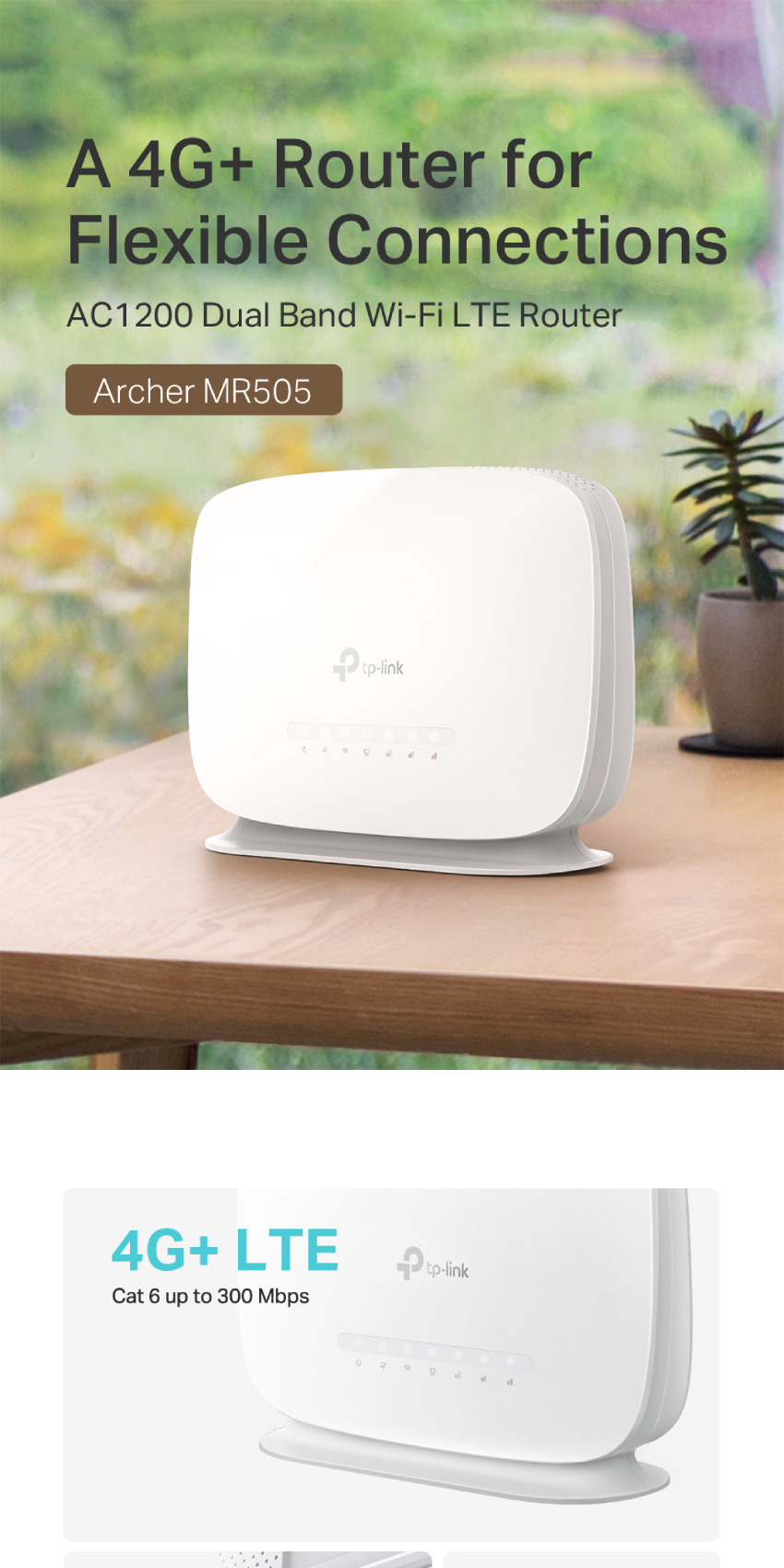 TP-Link | Archer | MR505 | 4G+ | Wi-Fi 5 | AC1200 | Wireless | Dual ...