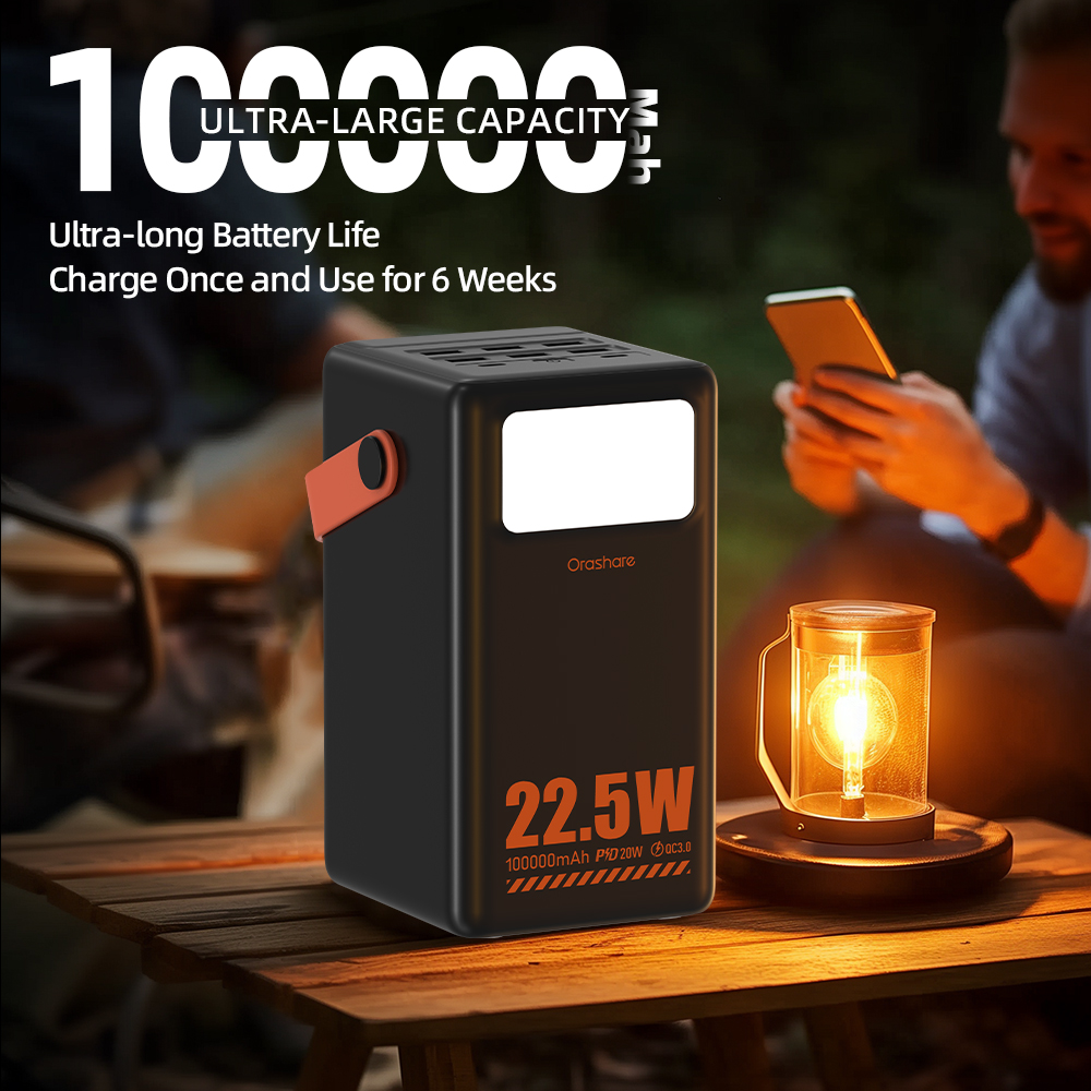 Orashare OL100Pro Powerbank 100000mAh Ultra-Large Capacity Power Bank ...