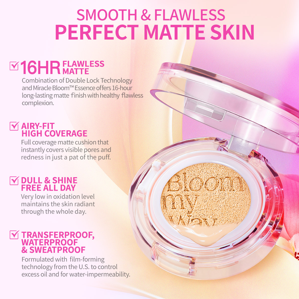 barenbliss BNB Bloomatte Perfect Zoom Cover Cushion | 16H Flawless Matte Cushion | Shopee ...