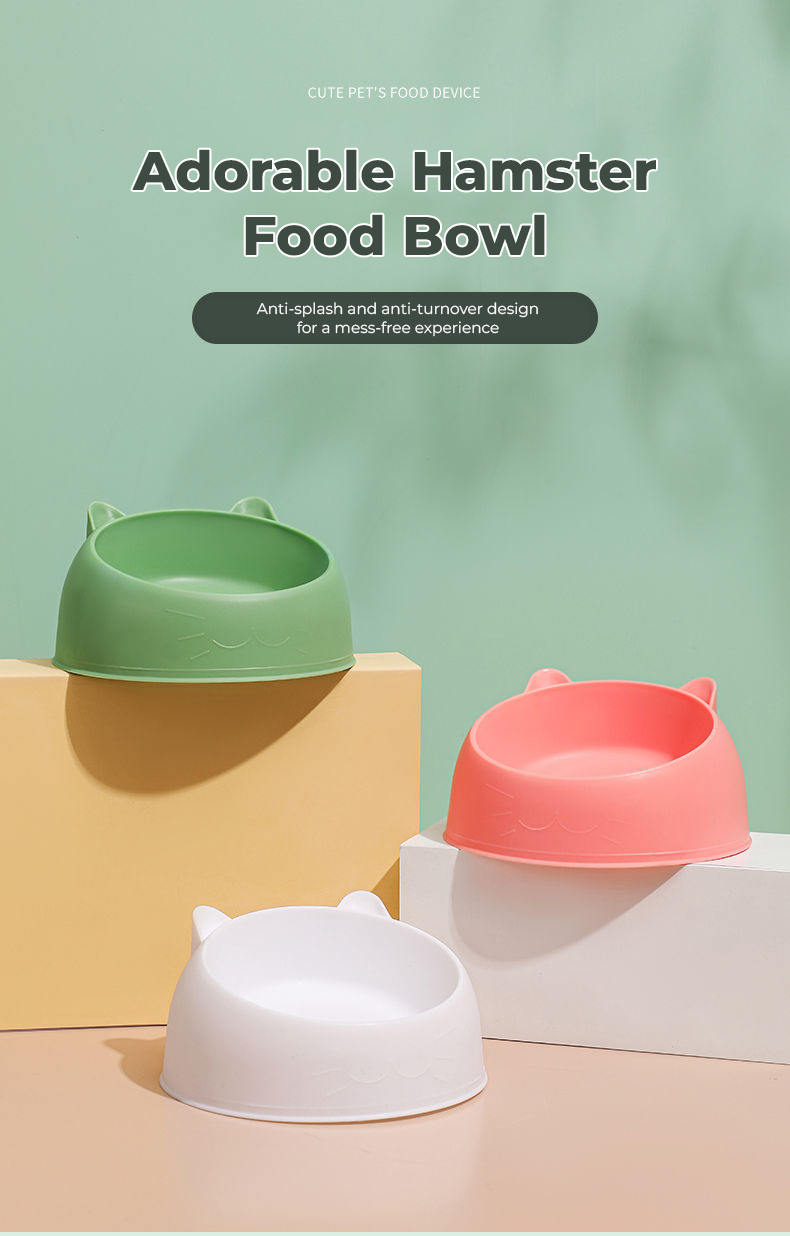 Hamster Food Bowl Small Pet Plastic Feeding Bowl For Rabbit Hedgehog ...