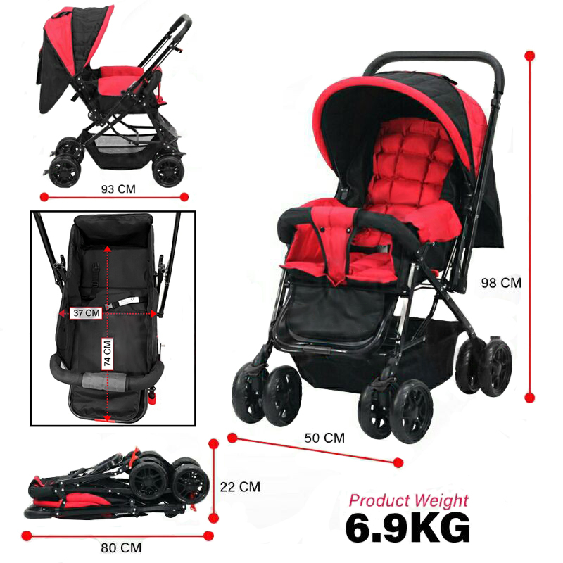 Stroller for baby Foldable stroller Baby Adjustable Lightweight ...