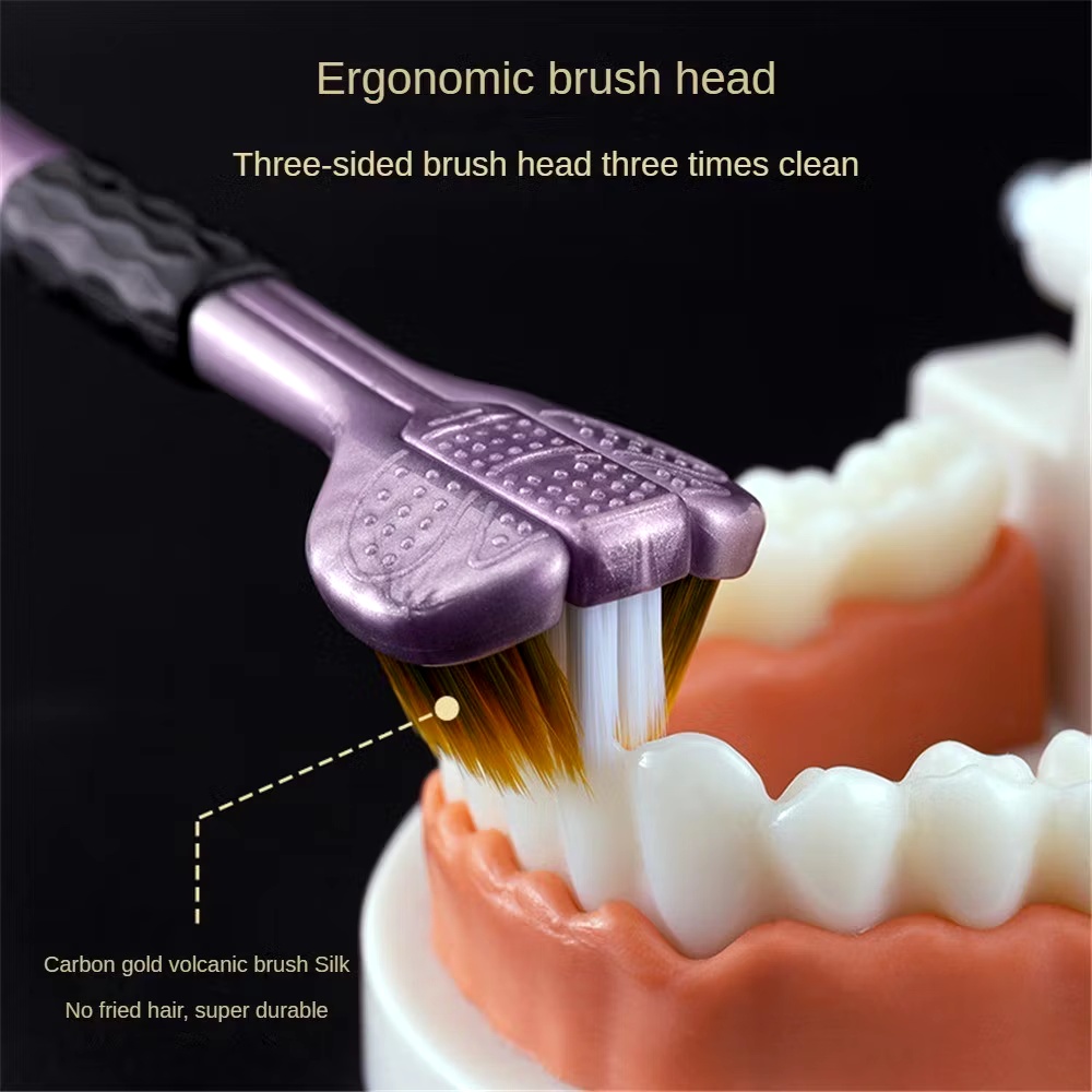 LY.High quality toothbrush Korean style Three sided toothbrush 3D 360 ...