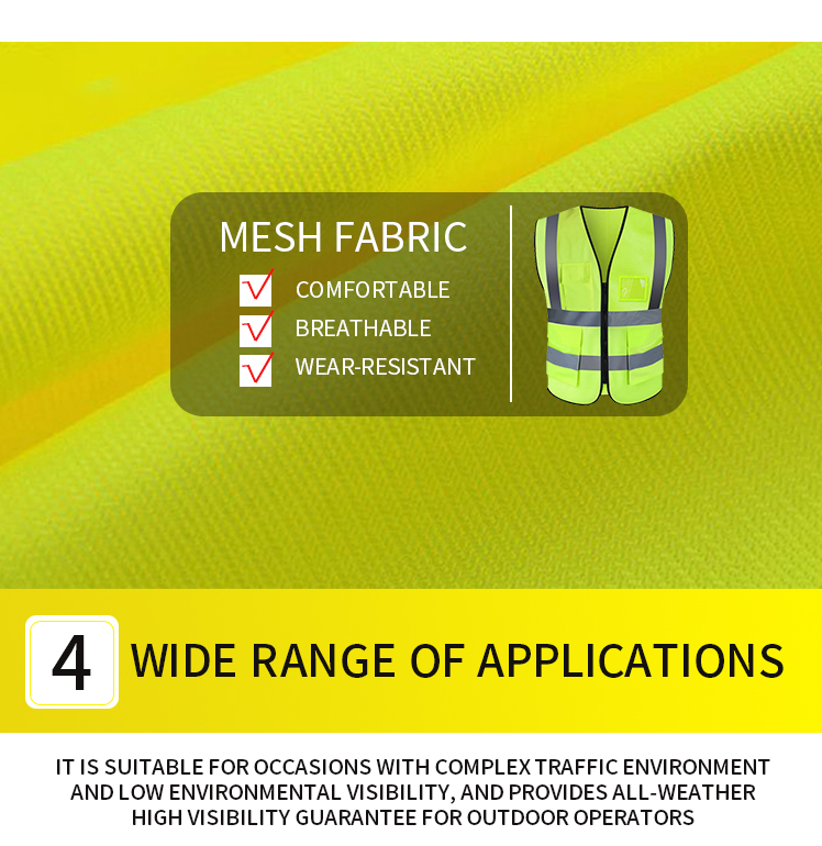 Best Reflector Safety Vest with Pocket Warning Reflectorized Vest ...