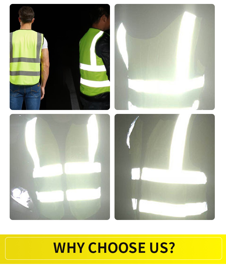 Best Reflector Safety Vest with Pocket Warning Reflectorized Vest ...