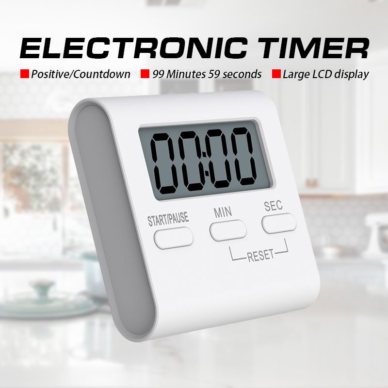 LCD Digital Mini Electronic Timer Count Down Study Alarm Magnetic ...