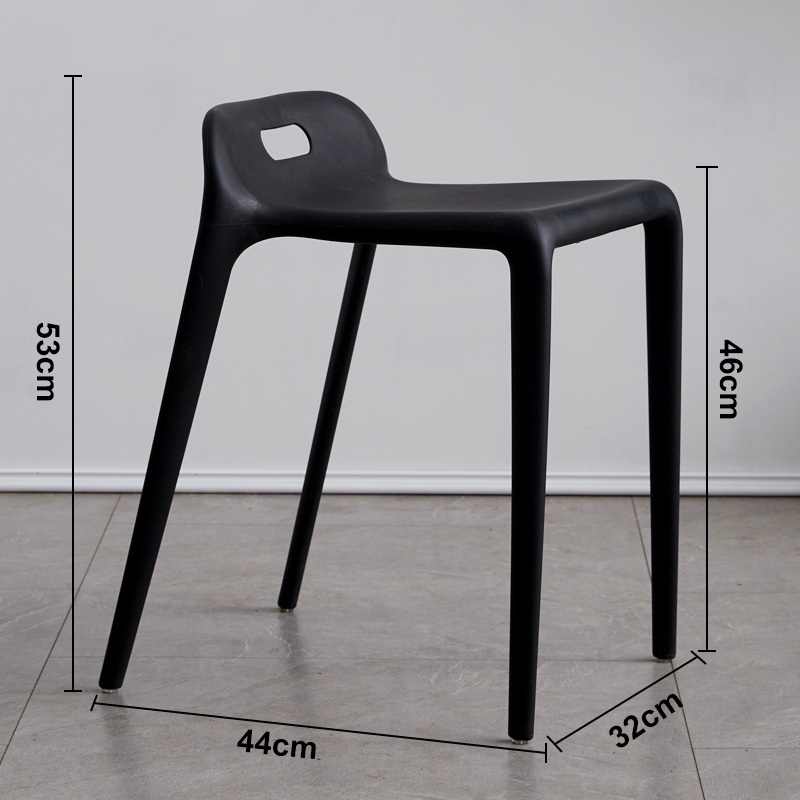 Nordic Stackable Plastic Stool Chair Dining Chairs Coffee Chair Home ...