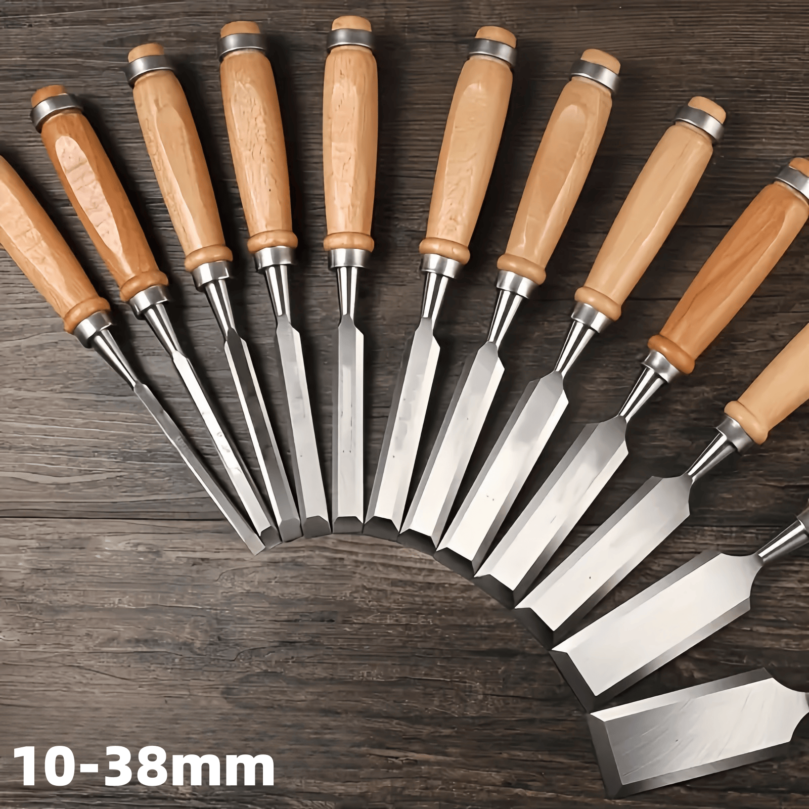 1Pcs Premium Chrome Vanadium Steel Woodworking Chisel-Flat Carving ...