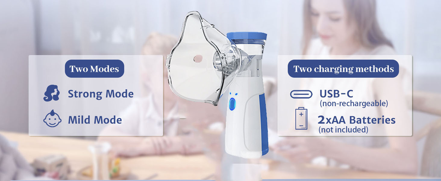 OOKAS Portable Nebulizer Rechargeable Inhaler Ultrasonic Spray ...