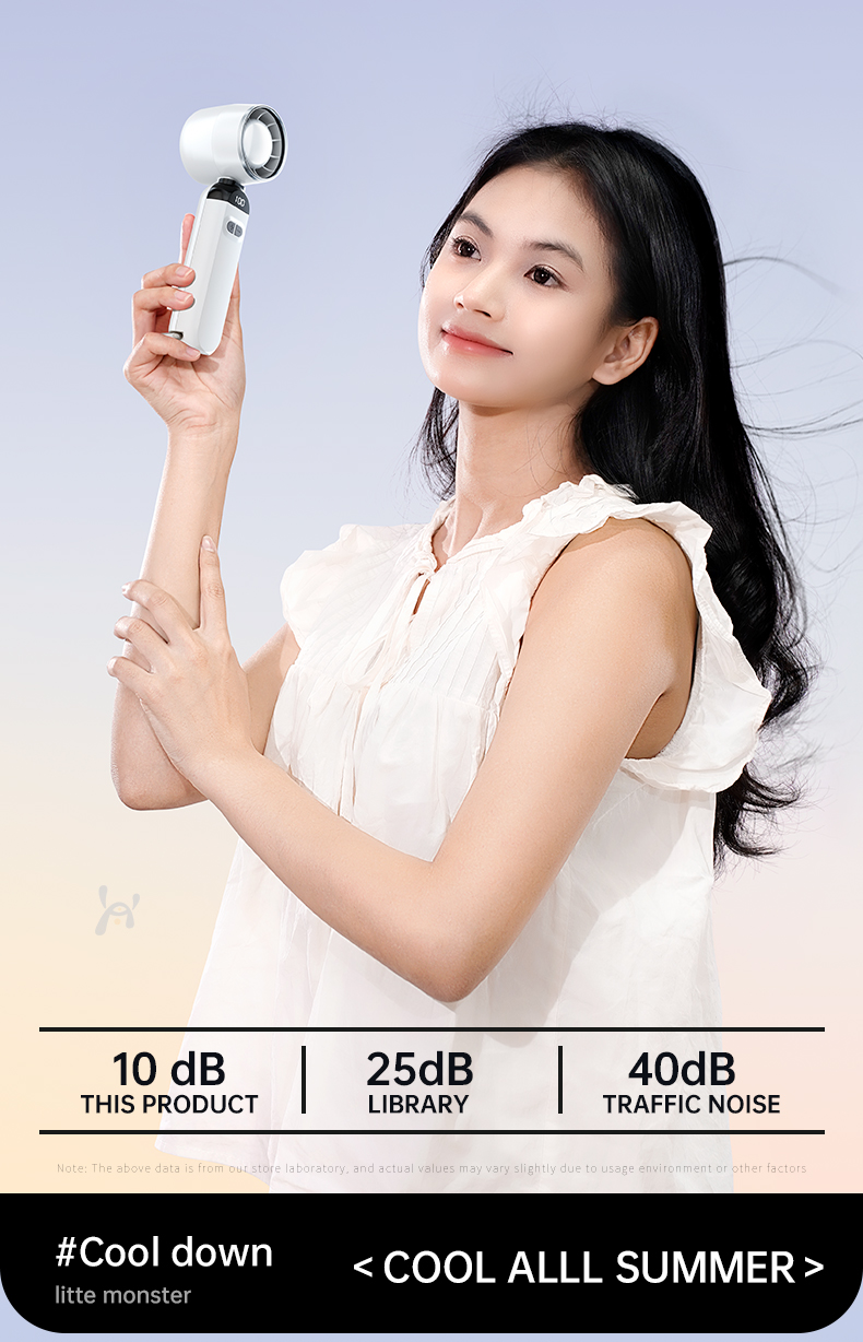 Mini Portable Hand Fan 100 gear speed turbol fan USB Rechargeable Small ...