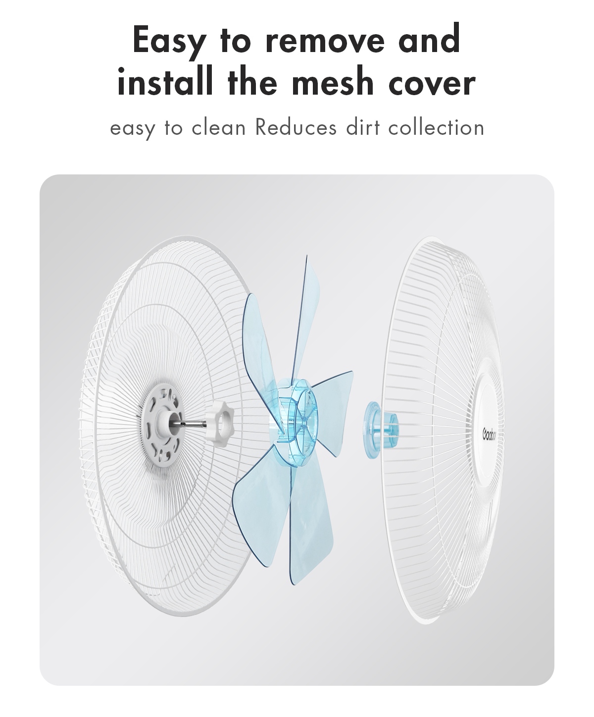 Gaabor Stand Fan 3 Wind Levels Wide Range Airflow Noise Deduction 5 ...