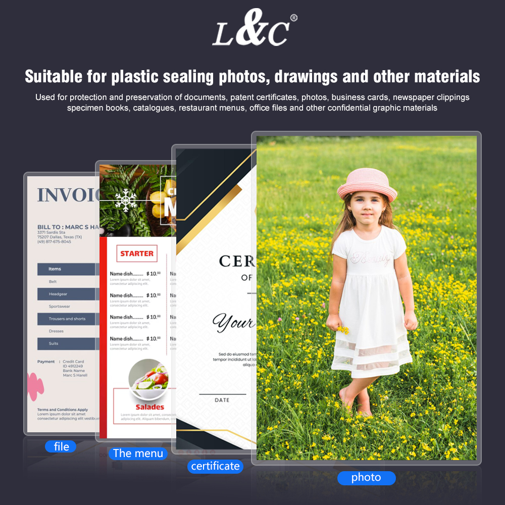 L&C Laminating Film A4 Size 80/125 /250 microns Hot Lamination (20 ...