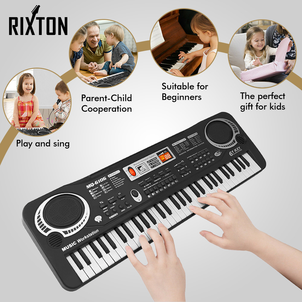 RIXTON 61 Keys Organ Piano Electronic Keyboard For Kids Boy / Toddlers ...