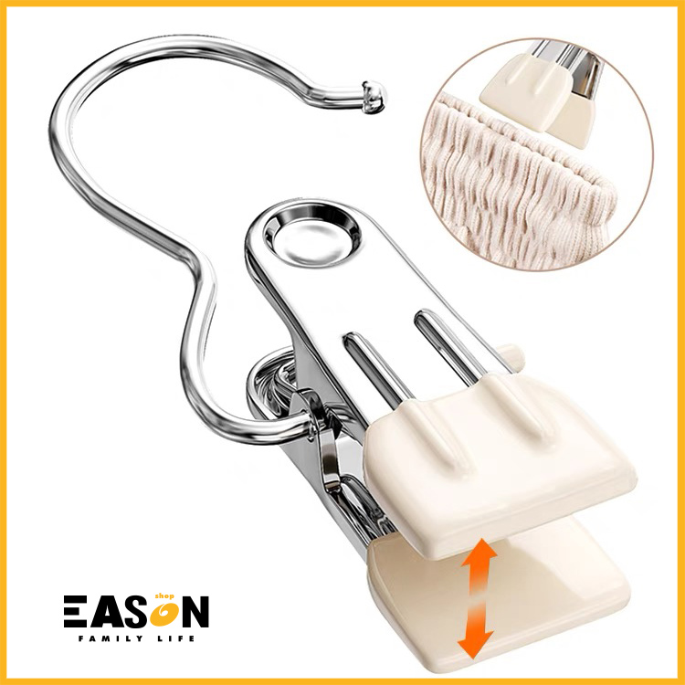 Eason Portable Colorful Stainless Steel Anti-slip Clip/ Closet Space ...