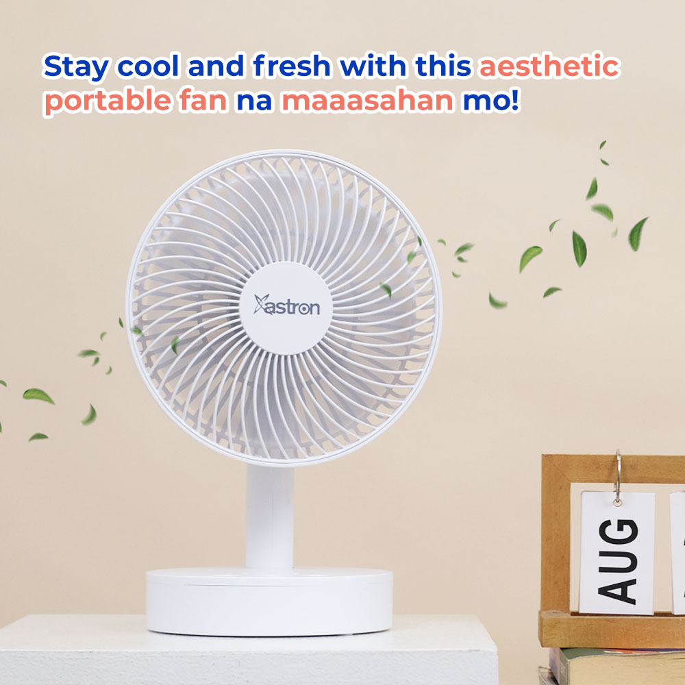 Astron PERSONA65S Portable Rechargeable Fan | 6.5" Fan Blade Swing ...