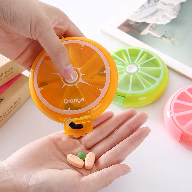 Fruits Shape Pill Box 7days medicine Compartment pill box storage ...