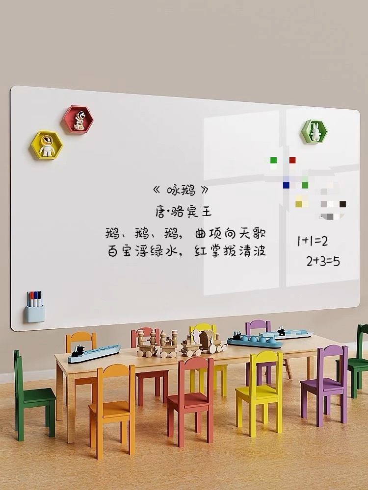 Soft Whiteboard 【No magnetic force】Blackboard Seamless Sticker Marker ...