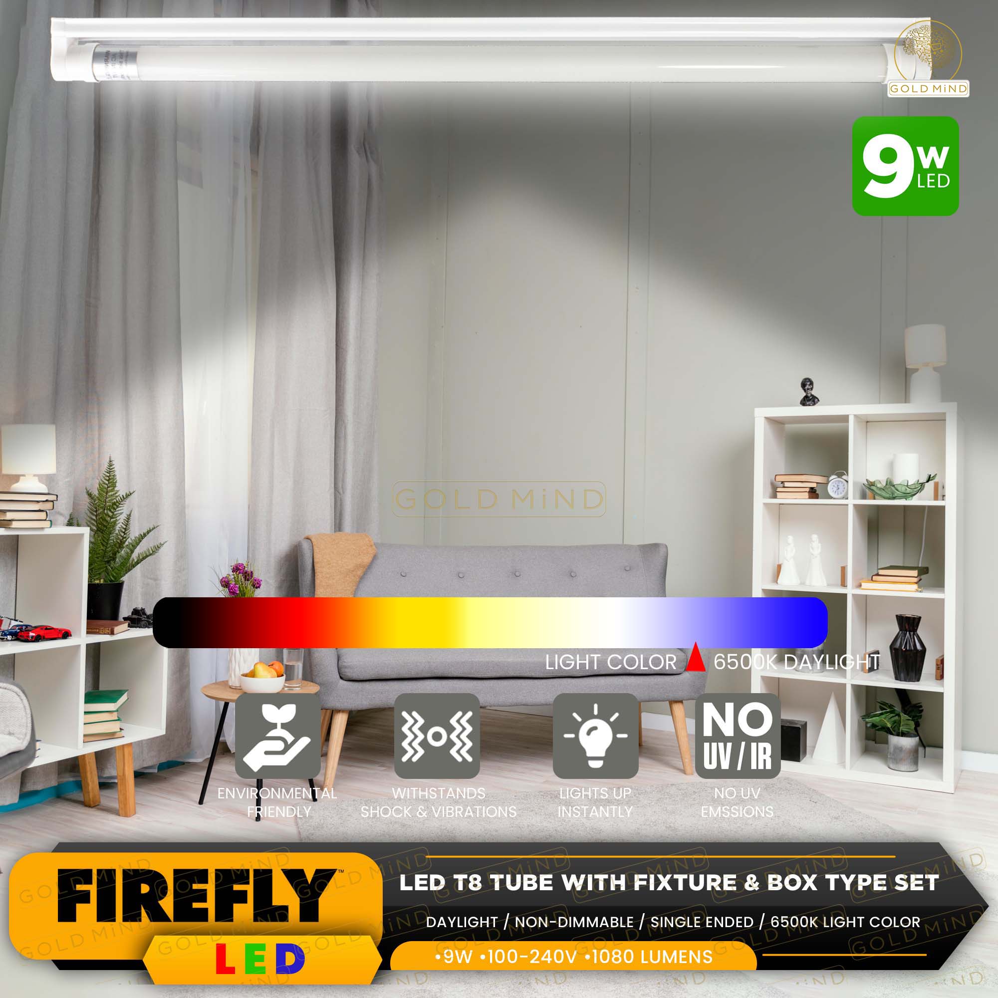 Firefly LED T8 Tube with LED Starter & Tube Box Type Set Single Ended ...