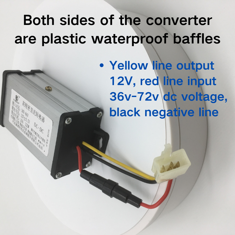 E Bike Transformer Converter Adapter DC 36V 48V 60V 72V to 12V 10A ...