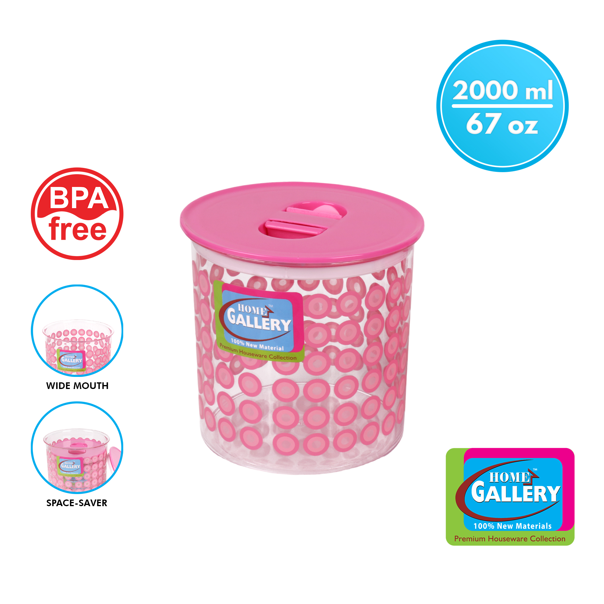 Home Gallery Flat Canister With Print Food Grade Material Stackable ...