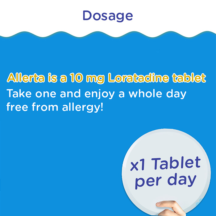 Unilab Allerta 10mg 20 Loratadine Tablets - For Fast Non-Drowsy Relief ...