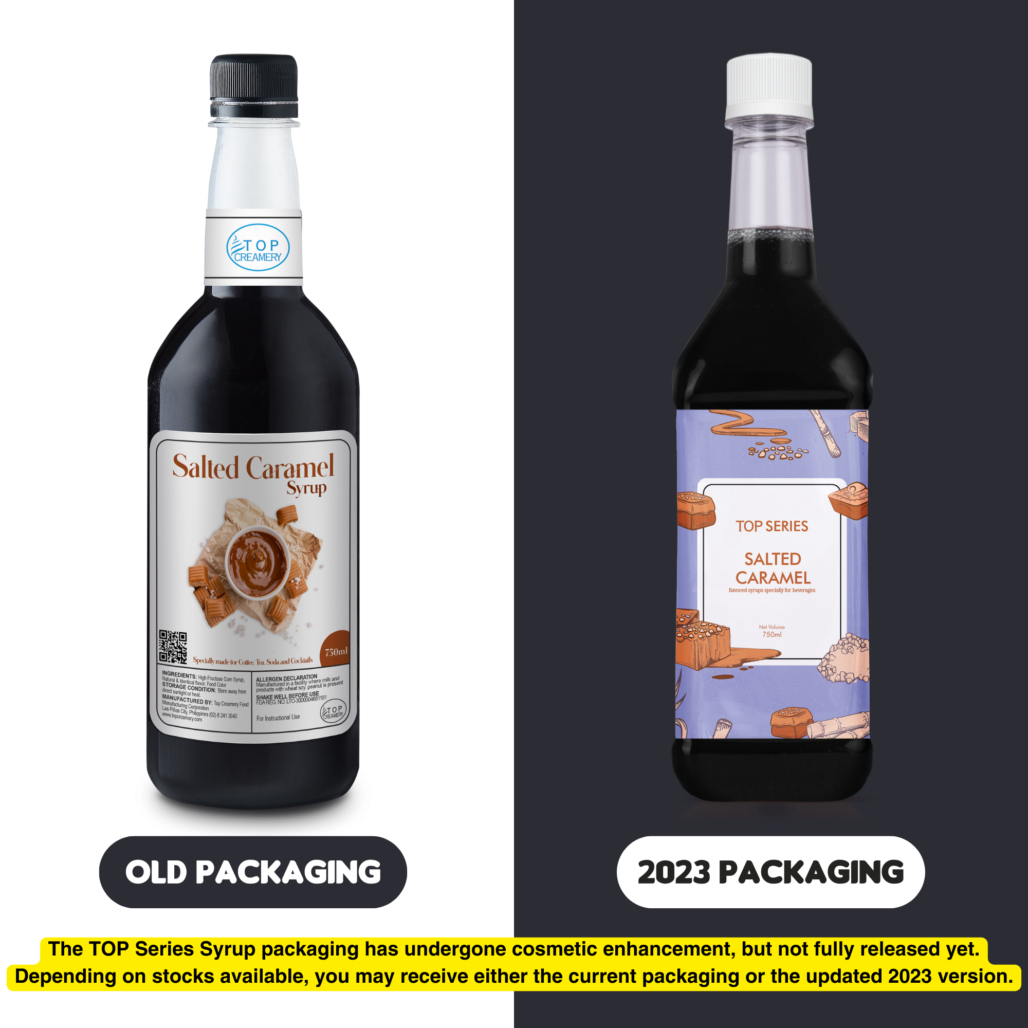 TOP Creamery Top Series Salted Caramel Syrup 750ml | Shopee Philippines