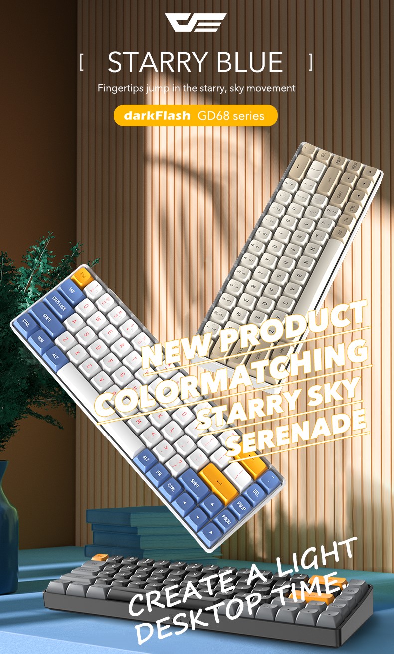 Darkflash GD68 Three-Mode Connectivity Wired/Wireless Mechanical ...