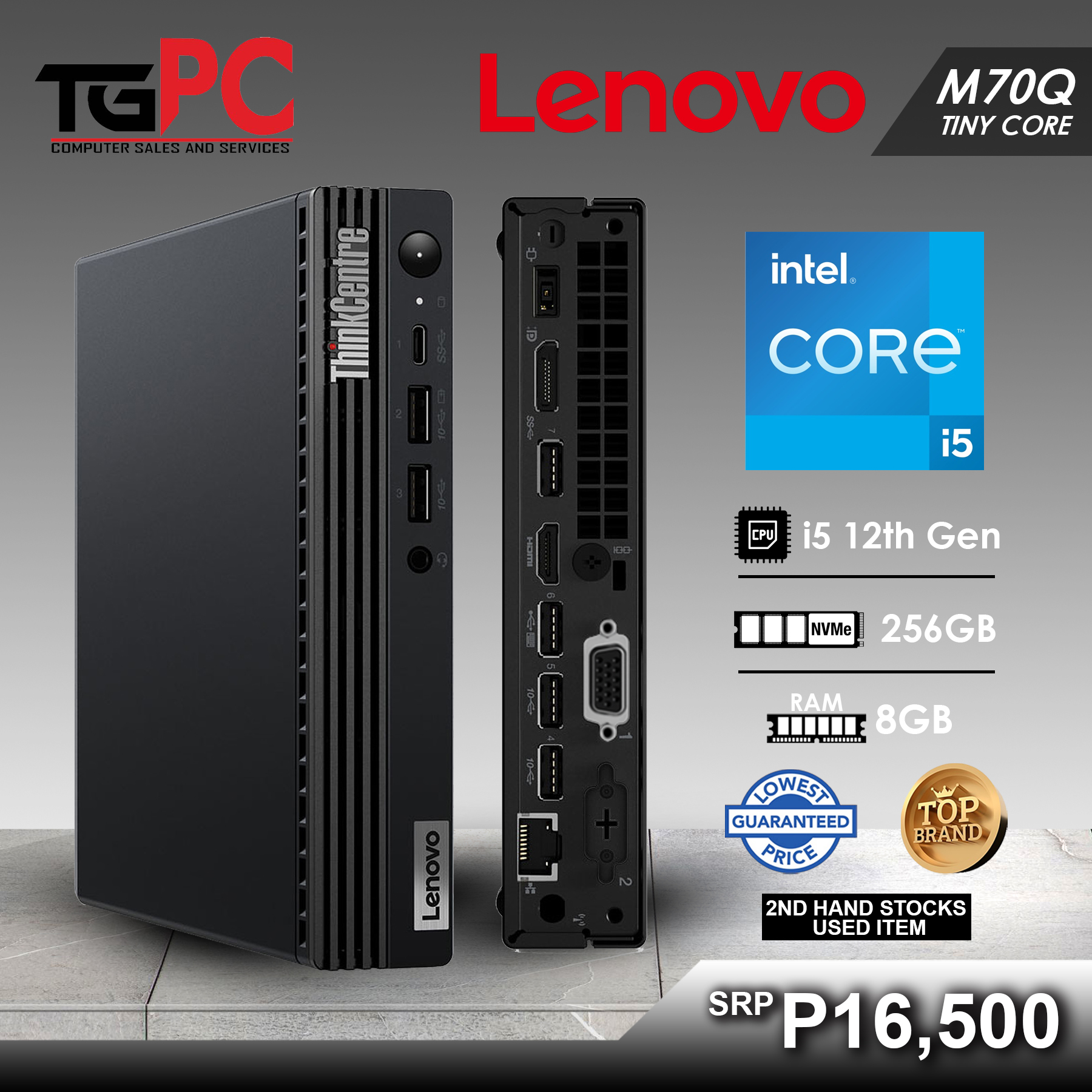 Lenovo Think Centre Mini pc i5 12th, i5 10th, i5 9th gen, i7 12th gen ...