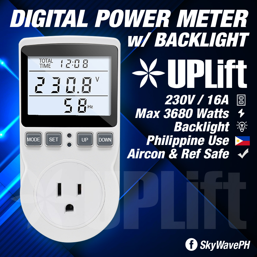 UPLift Digital Power Reader Meter Wattmeter Electricity Monitor w ...