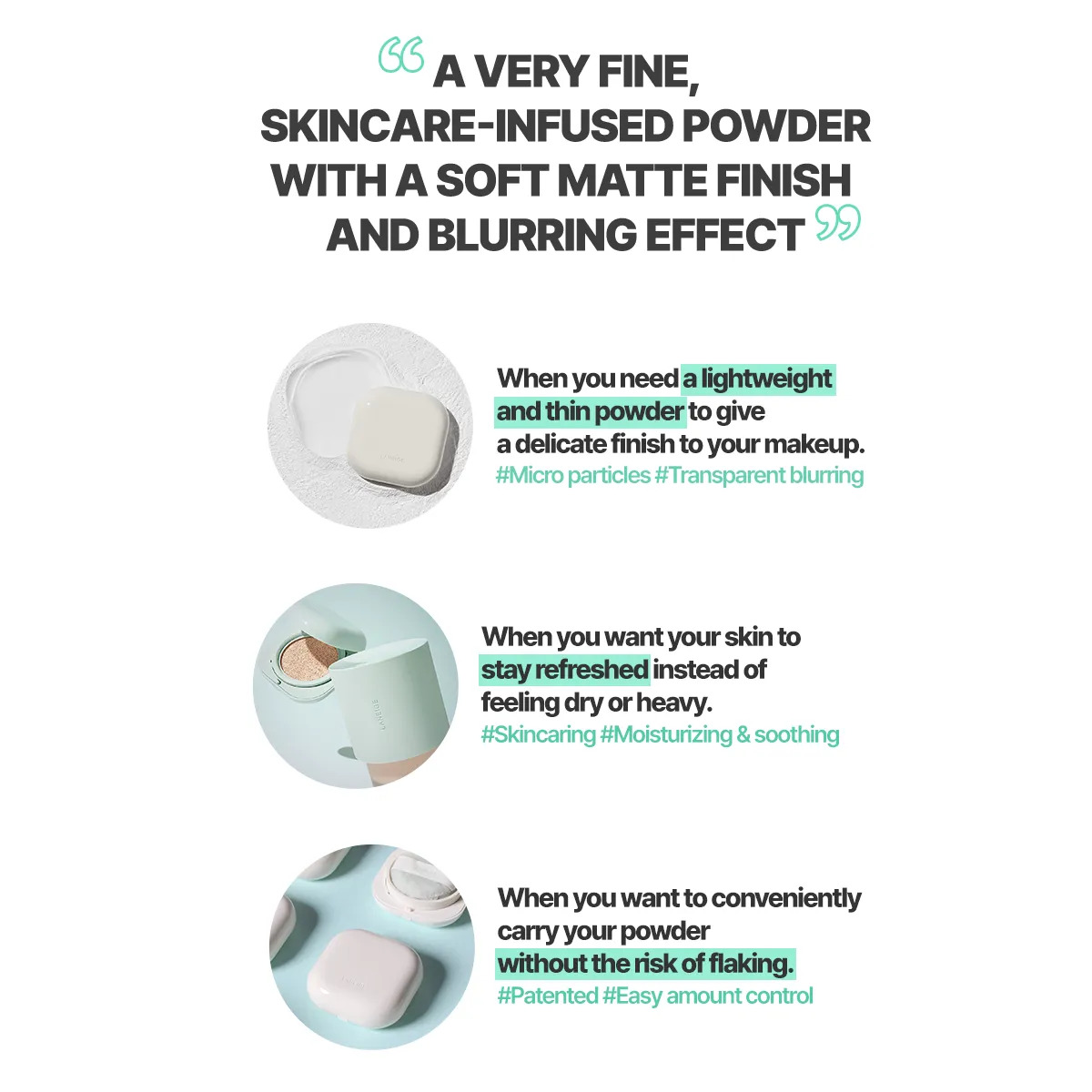 LANEIGE Neo Essential Blurring Finish Powder 7g - Soft Matte Finish ...