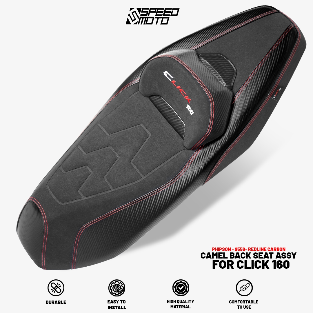 HONDA CLICK 160 CAMEL BACK SEAT ASSY WITH EMBROID LOGO PHIPSON SEAT FOR ...