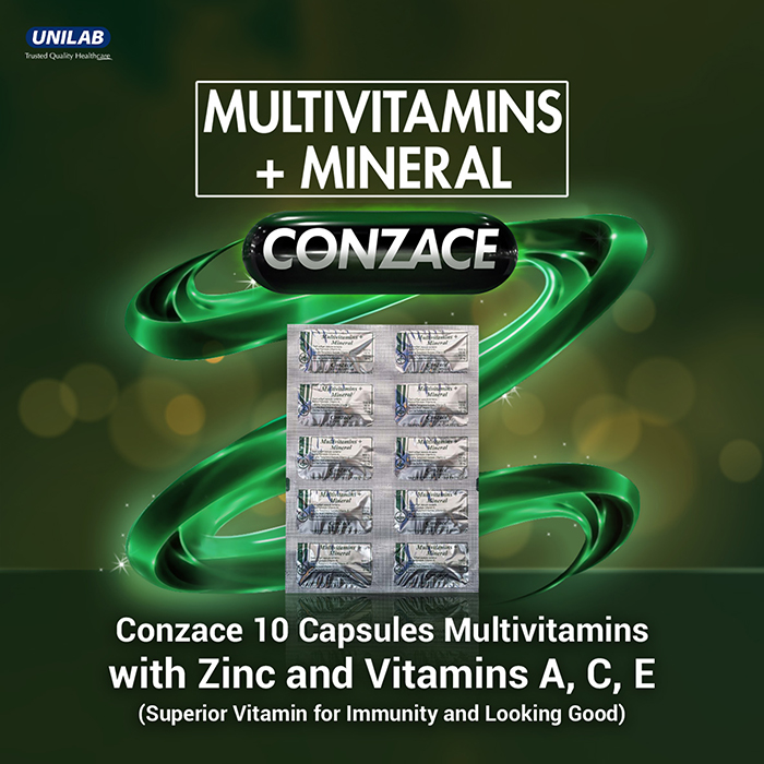 Unilab Conzace Multivitamins 100 Capsules - For Stronger Immunity and ...