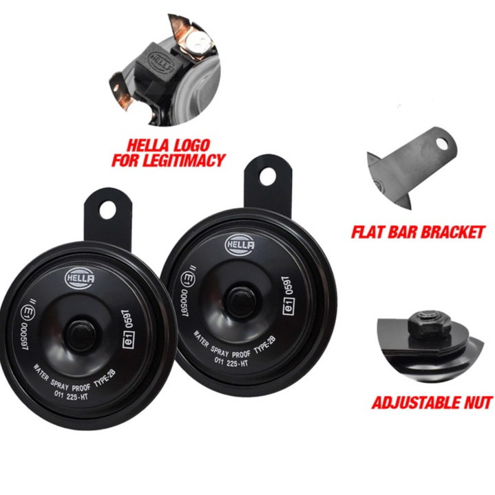 Motorcycle Car HELLA HORN Original Horn Set 360Hz / 430Hz 111dB 12V ...